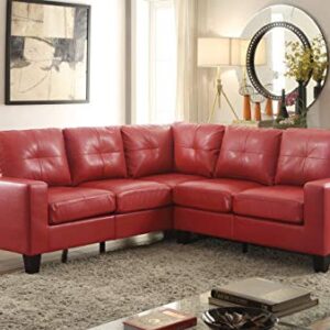 Glory Furniture Newbury KD Sectional, Red. Living Room Furniture, 35" H x 82" W x 32" D