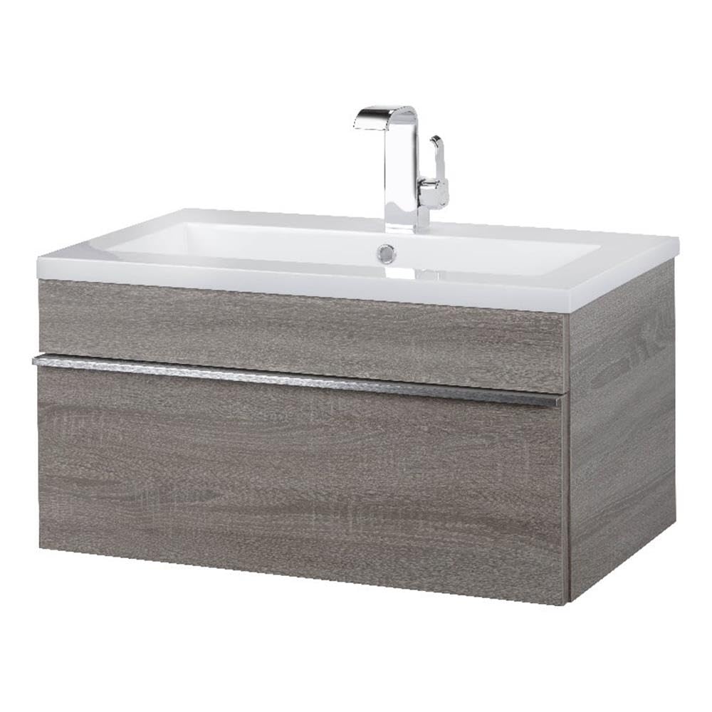 Cutler Kitchen and Bath Arlie 30 inch Wall Mounted Bathroom Vanity with Sink, Cultured Marble Top - Bathroom Sink Vanity with Multiple Soft Close Storage Drawers, Dorato