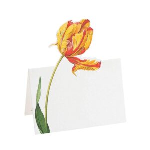 caspari redoute floral die-cut name place cards - 8 per package