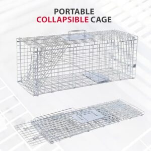 Heavy Duty Catch Release Medium Live Humane Animal Cage Trap for Rats, Squirrels, Chipmunks, Weasels and Other Similar Sized Animals 24x7x7