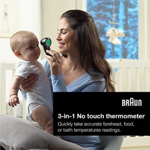 Braun Sensian 7 Forehead 3-in-1 Non-Contact Thermometer, Age Precision Technology, Color-Coded Digital Display, Baby and Child Friendly, No.1 Brand Recommended by Pediatricians, FSA and HSA Eligible