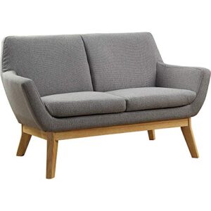 lorell llr68962 quintessence collection upholstered loveseat sofa gray