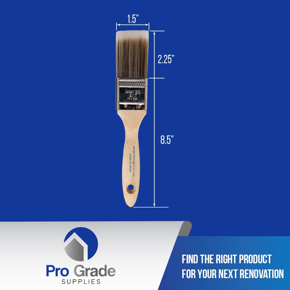 Pro Grade - Paint Brushes - 3Ea 1.5" - Brush Set