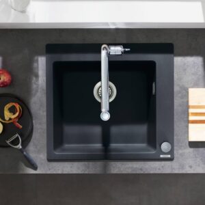 hansgrohe 43312170 S510-F450 Built-in Sink 450, Graphite Black Kitchen, 60 cm