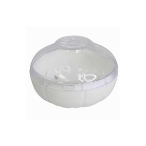 imusa usa imu-71206 onion & garlic saver/container with clear cover, 4", white