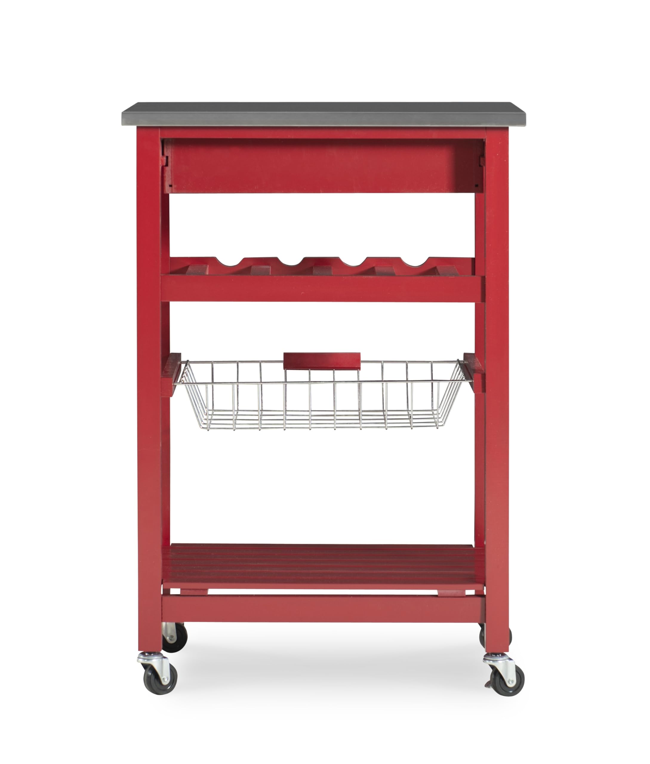 Linon Home Décor Kitchen Cart Red