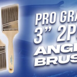 Pro Grade - Paint Brushes - 2Ea 3" Angle Brushes