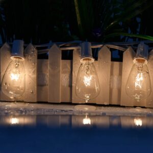 Romasaty 25-Pack ST35 Light Bulbs Replacement Edison Clear Bulbs -5 Watts C7/E12 Screw Base for Indoor/Outdoor Patio String Lights