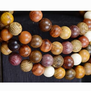 carpenterc 200pcs 8mm gorgeous natural round polished rosewood loose beads for jewelry making diy handmade crafts