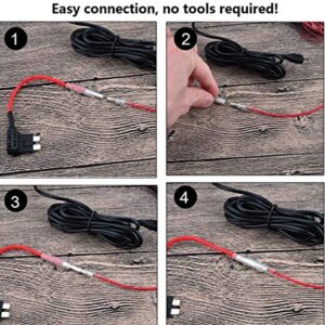 Gebildet Dash Cam Hardwire Kit Mini USB,10ft 12V-24V to 5V Low Voltage Protection ACN/ACS/ACU Add a Circuit Fuse Holders (Right Angle Mini USB+Fuse kit)