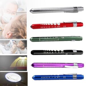 Bluelans® Pen Light Reusable LED Medical Penlight with Pupil Gauge for Nurses Doctors with Pocket Clip (Blue)