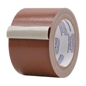 mat duct tape brown industrial grade, 3 inch x 60 ft. waterproof, uv resistant for crafts, home improvement, repairs, & projects