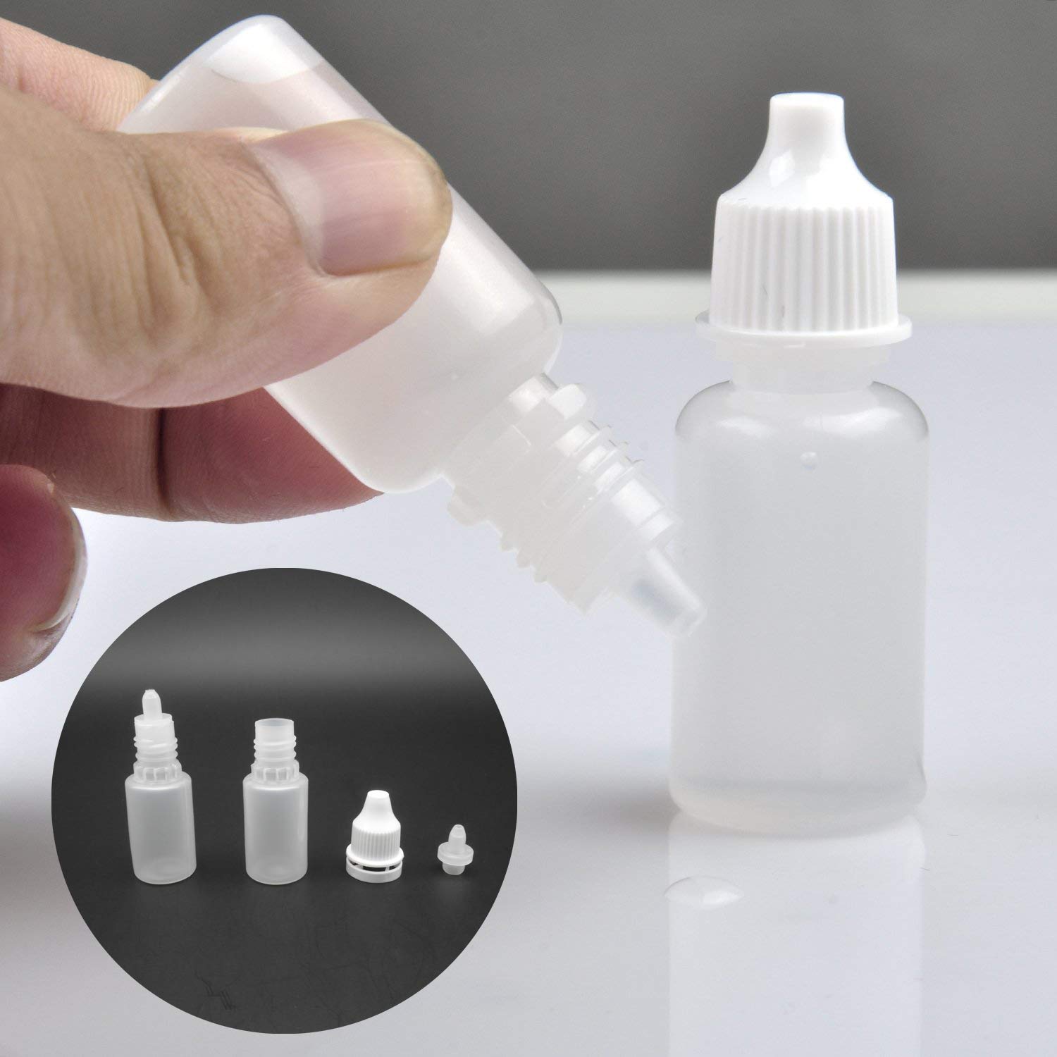 TRENDBOX 10 Pack 5ml Plastic Empty Eye Liquid Dropper Bottles