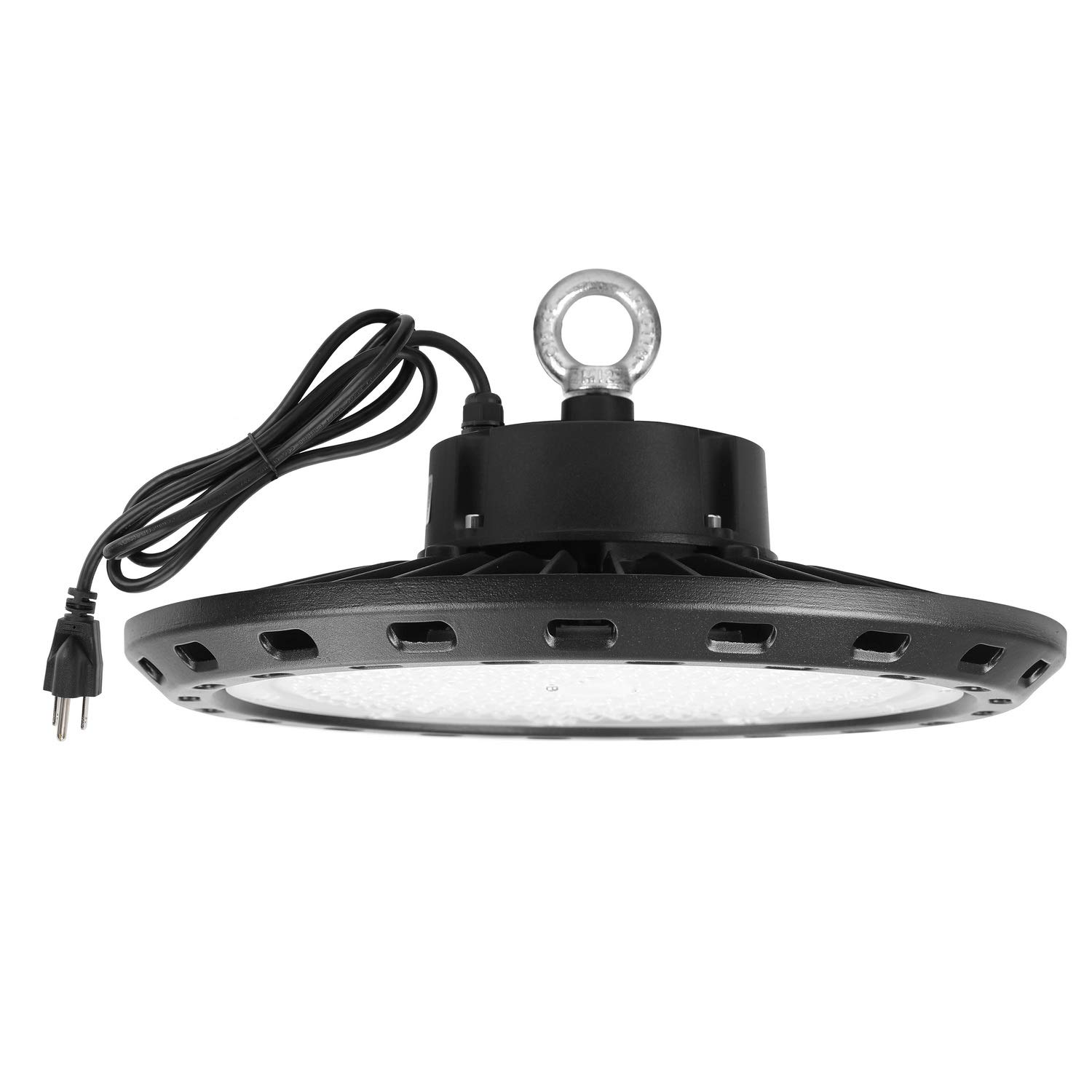 Q QINGCHEN 200W UFO LED High Bay Light 5000K Daylight White, ETL Certified LED Warehouse Light Fixtures,Replacement for 800W MH/HPS