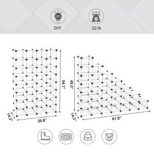 SONGMICS Shoe Rack, Space-Saving 28-Slot Plastic Shoe Storage Organizer Unit, Shoe Cabinet, Ideal for Entryway Hallway Closet Garage, 14.2 x 61.8 x 48 Inches, Transparent ULPC48S