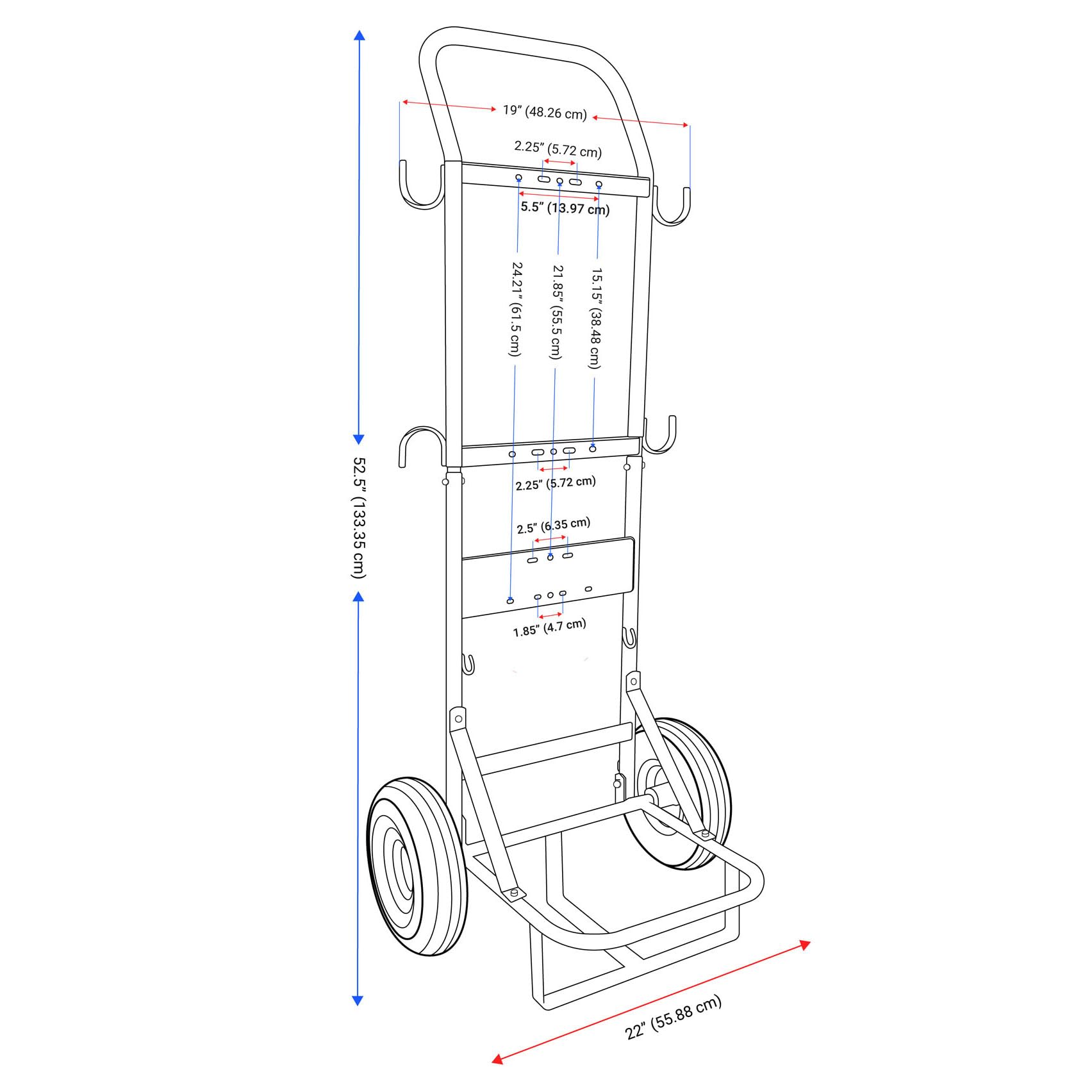 Onsen - Dolly Hand Cart for Portable Tankless Water Heaters - Mobile Hot Water Washing Station - Large 10 Inch Pneumatic Wheels - for Pet Grooming, Horse Stables, Hunting Camp & Camping