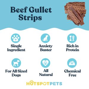 Beef Esophagus Dog Treats (6 INCHES - 25 Count) Grass Fed with No Added Hormone, All Natural Jerky Dog Treats - Dog Chews Rich in Glucosamine & Chondroitin for Joint Health