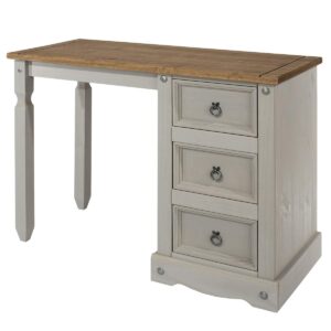 furniture dash solid wood desk 40.3" w, 16.9" d, 29.2" h - versatile desk with 3 drawers, furniture pieces for bedroom and home office, large storage space