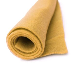 old gold - wool felt oversized sheet - 20% wool blend - 36 in x 36 in sheet