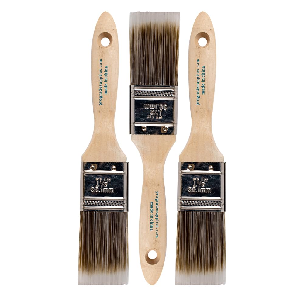 Pro Grade - Paint Brushes - 3Ea 1.5" - Brush Set