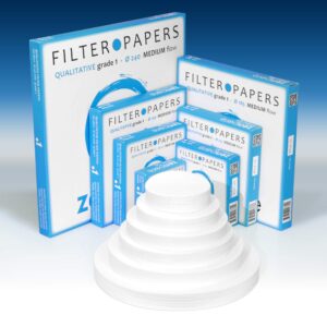 Filter Paper 24cm Lab Qualitative Filter Paper for Chemistry, Standard Qualitative Grade 1-Medium Flow 240mm(100 Discs)