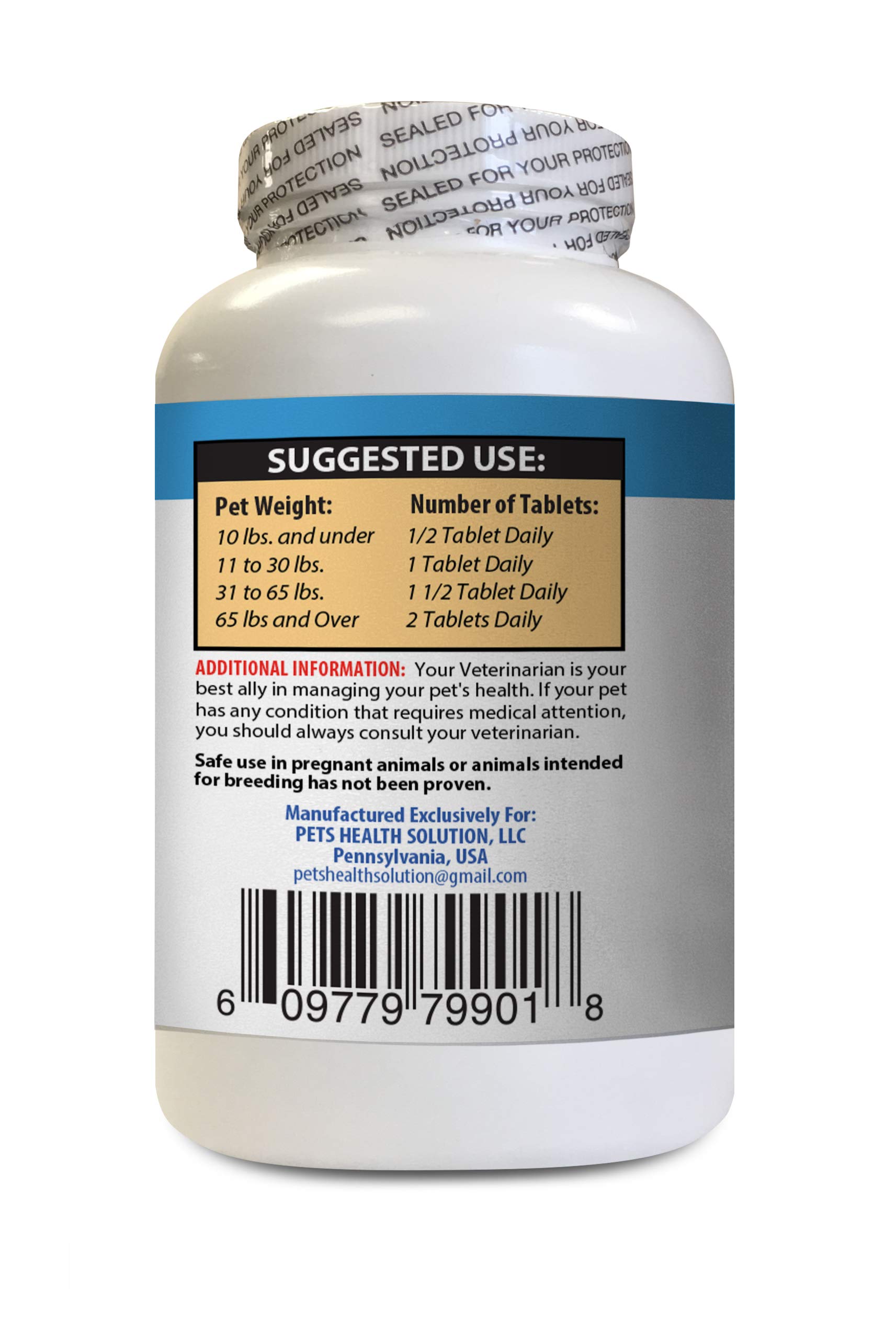 Dog Joint Health Supplements - Dogs Joint Health Complex with Turmeric and MSM - Supports Hips and Joints - Dog Turmeric glucosamine - 1 Bottle (60 Tablets)