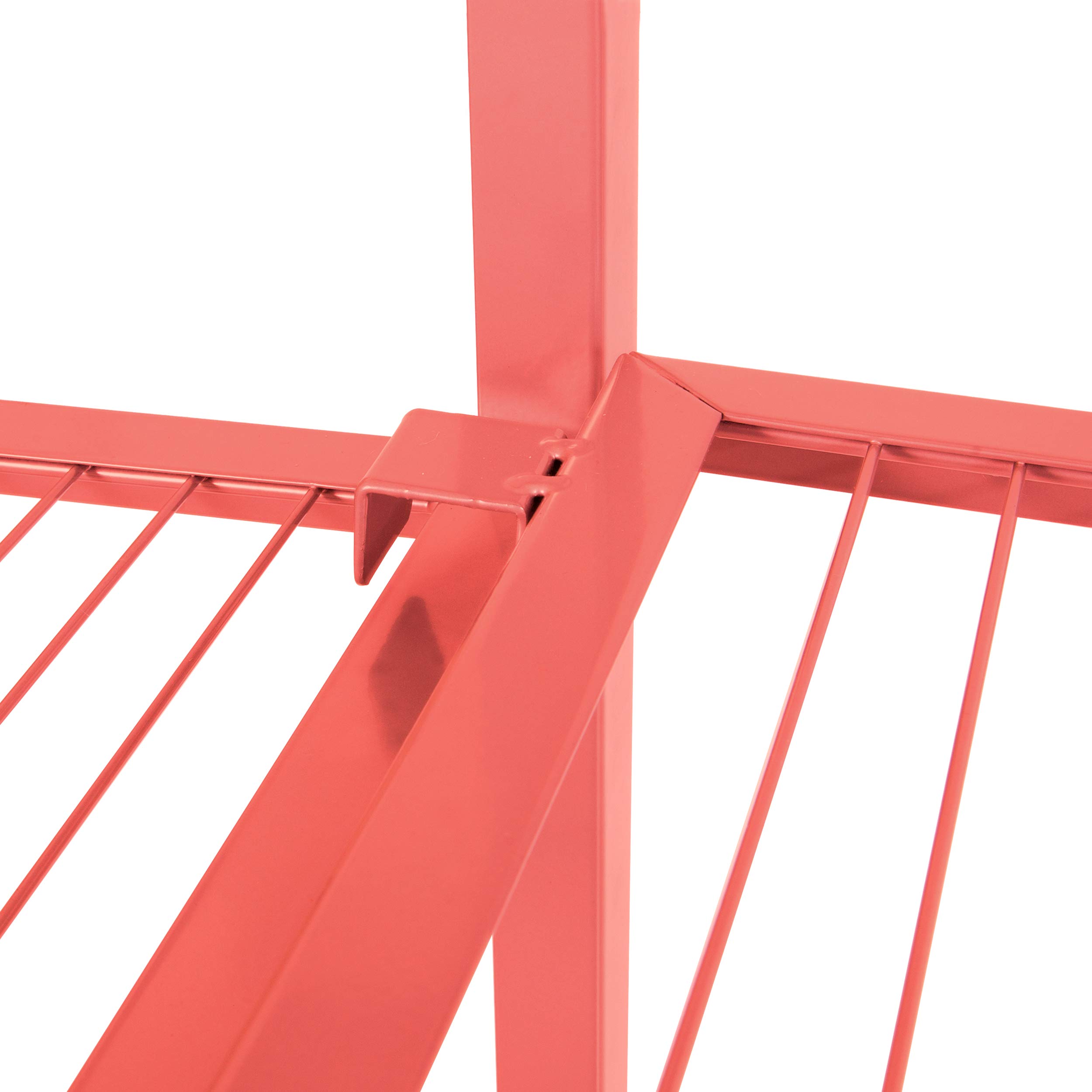 Origami Connection Bridge Racks for R3 Series 3-Shelf Small Storage Rack | Extend Your Racks 31 inches | (2 Pack) - Coral