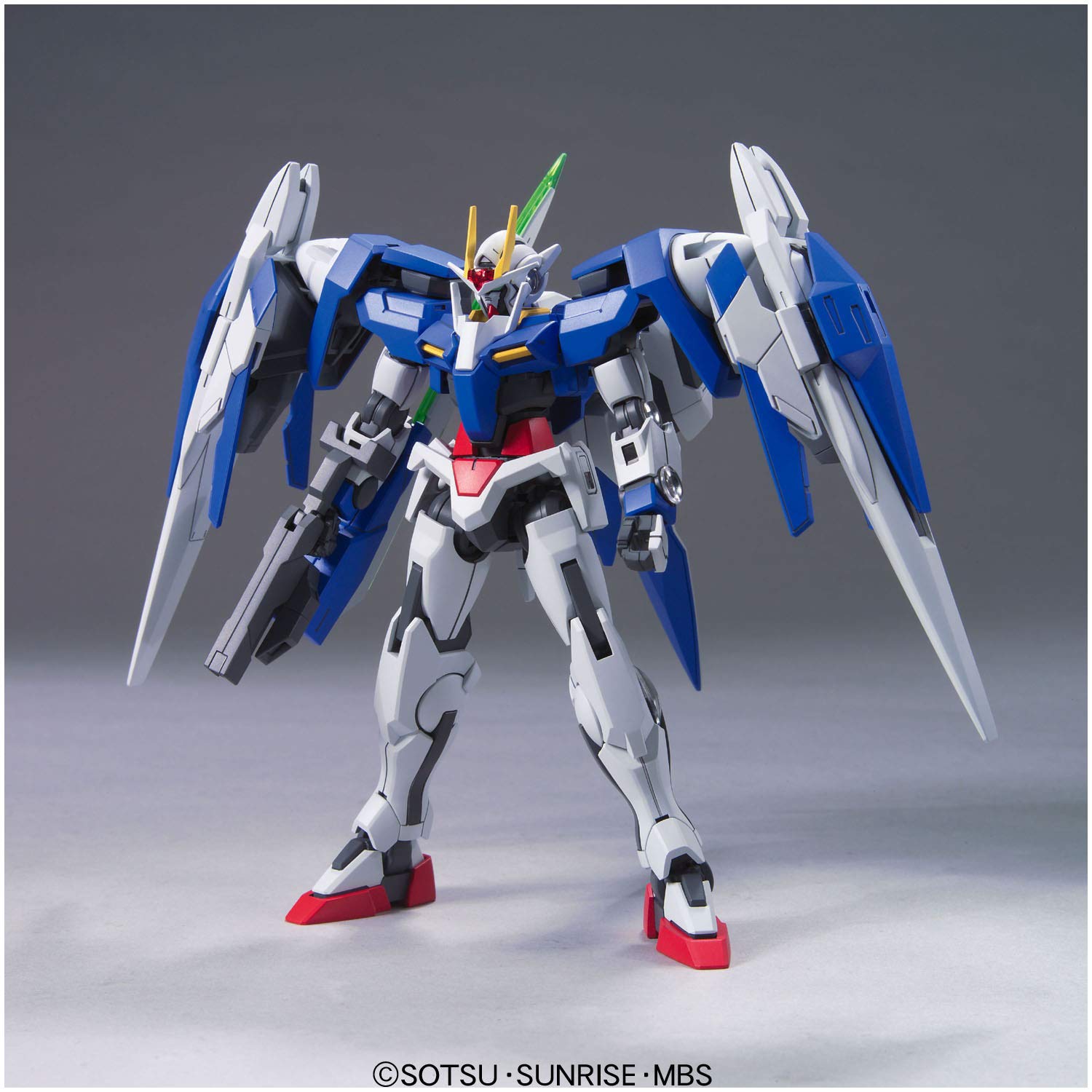 HG Mobile Suit Gundam 00 Raiser + GN Sword III 1/144 Scale Color-Coded pre-Plastic Model