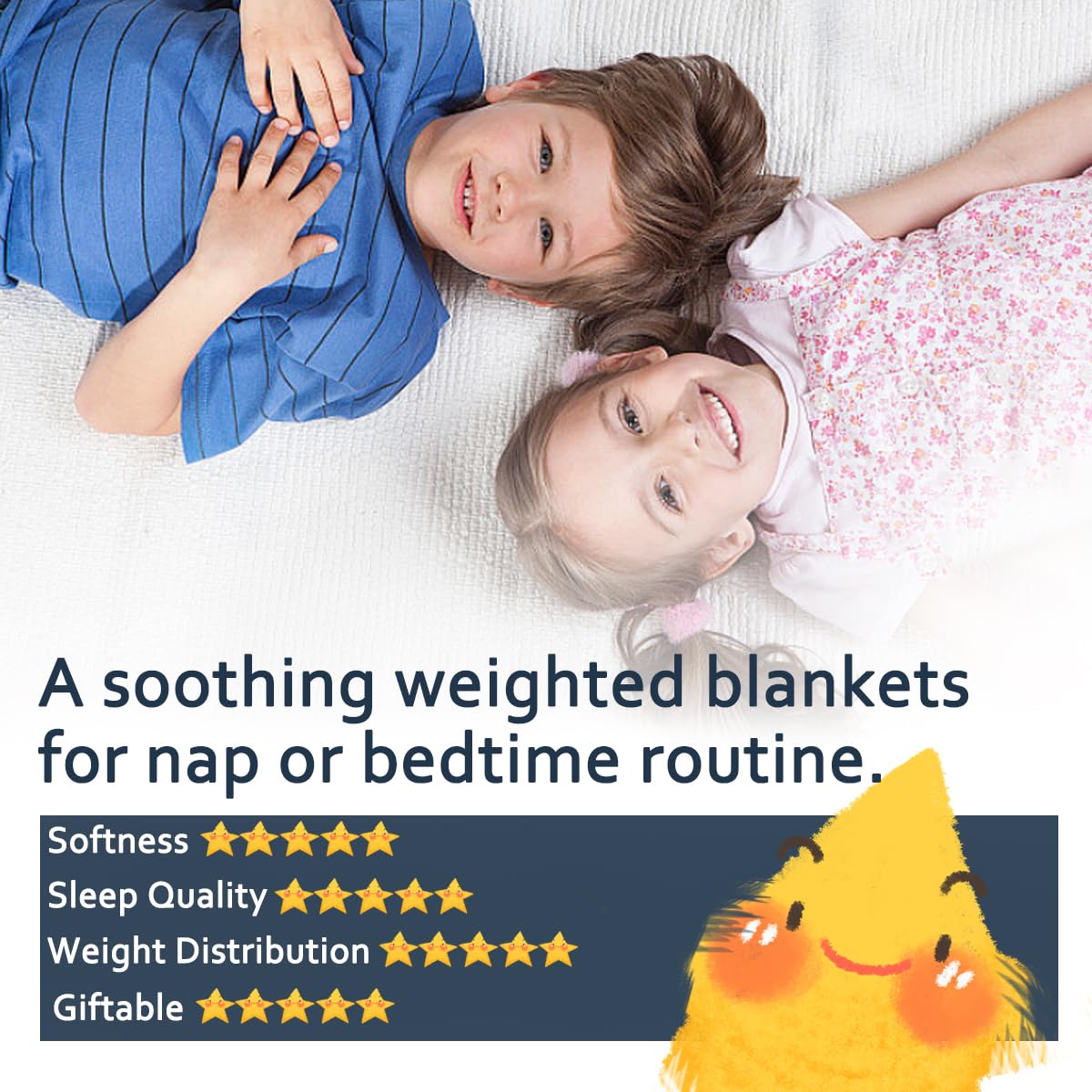 MAXTID Weighted Blanket for Kids 5lbs 36"x48" Cotton Kids Blanket for Boys & Girls Weighted Throw Blanket Children Bedding Gifts for 3 4 5 6 7 8+ Year Old Kids Small Weighted Comfort Blanket