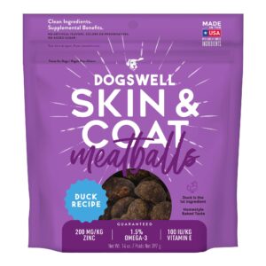 dogswell skin & coat duck recipe meatballs - 14 oz.