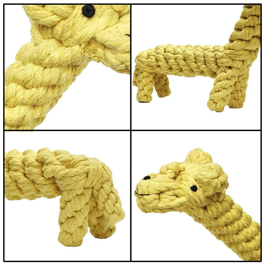 Dog Rope Toy Set Puppy Pet Chew Training Animal Design Durable Interactive Toys Dental Health Teeth Cleaning Toy for Small Medium Dog Biting Toys