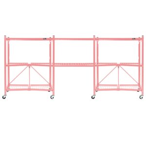 Origami Connection Bridge Racks for R3 Series 3-Shelf Small Storage Rack | Extend Your Racks 31 inches | (2 Pack) - Coral