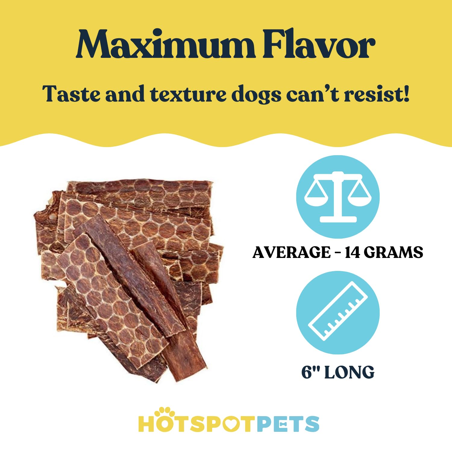 Beef Esophagus Dog Treats (6 INCHES - 25 Count) Grass Fed with No Added Hormone, All Natural Jerky Dog Treats - Dog Chews Rich in Glucosamine & Chondroitin for Joint Health