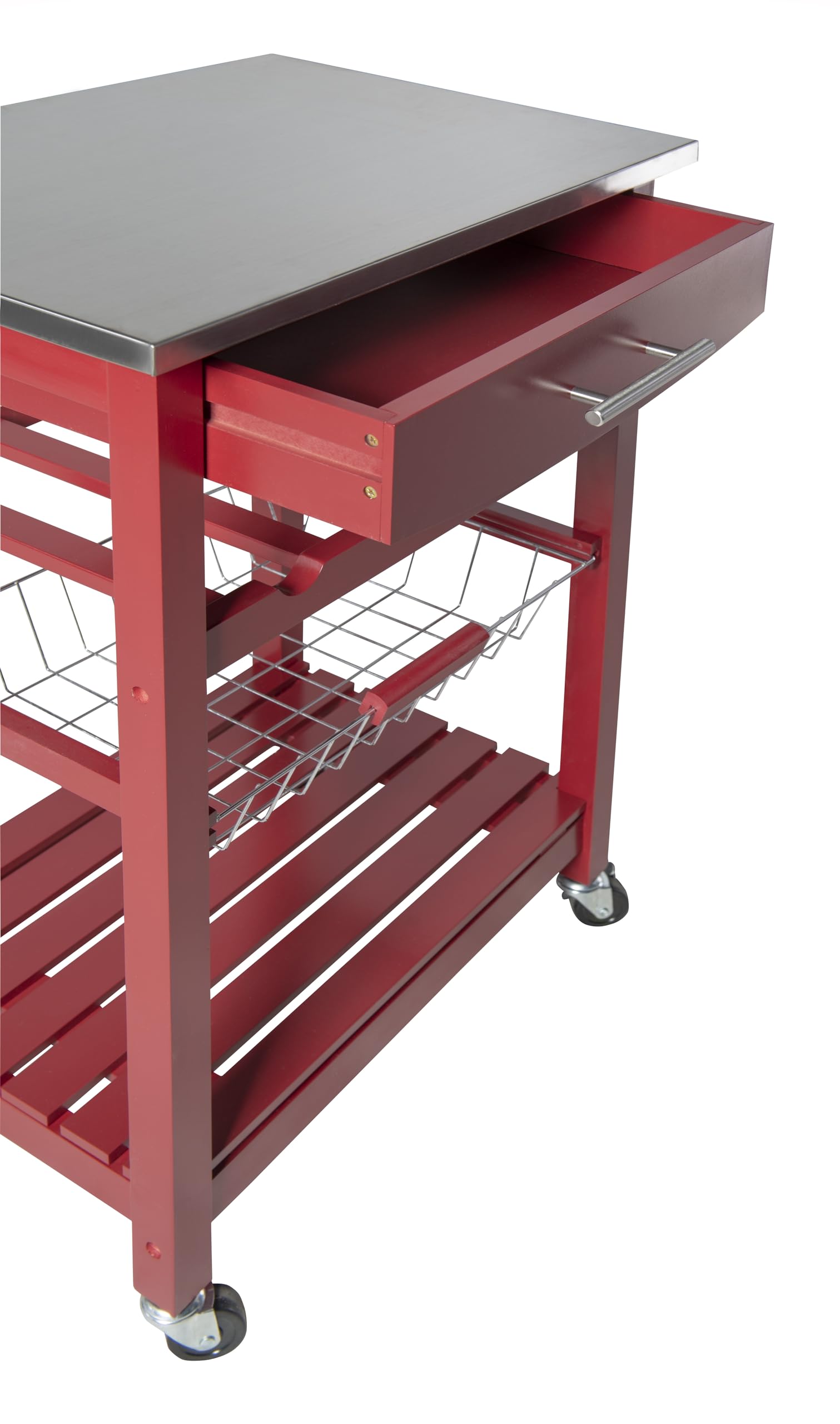 Linon Home Décor Kitchen Cart Red