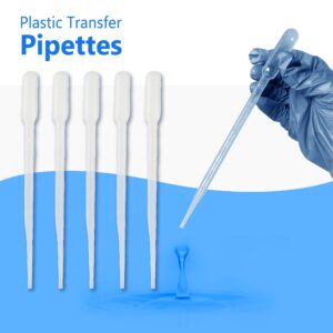 100pcs Plastic Disposable Transfer Pipettes - 3ml Plastic Calibrated Graduated Eye Dropper Suitable for Lip Gloss Transfer Essential Oils Science Laboratory Experiment