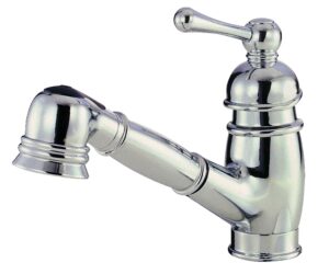 gerber plumbing opulence pull-out kitchen faucet with snapback retraction