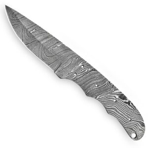 ColdLand 8.50" Hand Forged Damascus Steel Blank Blade for Knife Making Supplies - Handmade Knife Blanks Full Tang Steel Blade - knife blade for DIY Knives Making Blades SB107