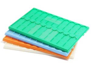 plastic microscope slide tray; 20 capacity, pack of 4