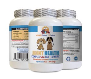 hip and joint supplements for puppy - dogs joint health complex with turmeric and msm - supports hips and joints - chondroitin for dogs - 1 bottle (60 tablets)