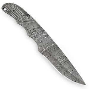 ColdLand 8.50" Hand Forged Damascus Steel Blank Blade for Knife Making Supplies - Handmade Knife Blanks Full Tang Steel Blade - knife blade for DIY Knives Making Blades SB107