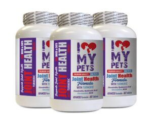 cat joint supplement chews - pets joint health with turmeric - premium ingredients - healthy - turmeric cat - 3 bottles (180 treats)