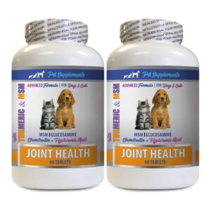 Pet Supplements Dog Joint Tablets - Pets Turmeric Joint Health - for Dogs and Cats - Advanced Complex - Turmeric for Dogs Powder - 2 Bottles (120 Tablets)