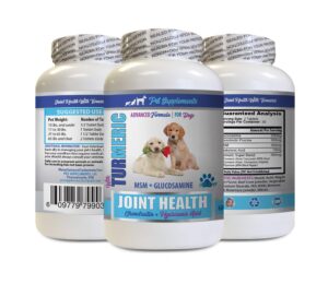 pet supplements dog joint and hip supplement chews - turmeric joint health for dogs - advanced formula for joints - turmeric for dogs chews - 1 bottle (60 tablets)