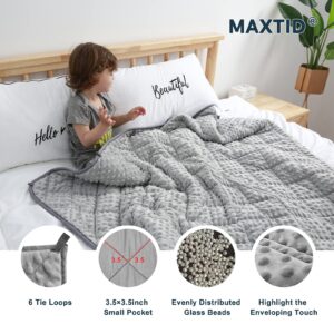 MAXTID Weighted Blanket for Kids 5lbs 36"x48" Cotton Kids Blanket for Boys & Girls Weighted Throw Blanket Children Bedding Gifts for 3 4 5 6 7 8+ Year Old Kids Small Weighted Comfort Blanket