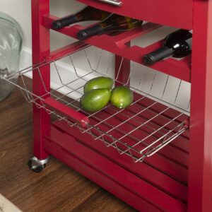 Linon Home Décor Kitchen Cart Red