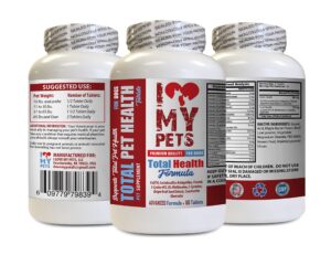 i love my pets llc dog skin and coat supplements - dog total pet health - premium formula - best complex - dog vitamine - 1 bottle (60 treats)