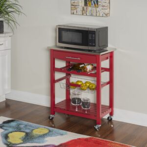 Linon Home Décor Kitchen Cart Red