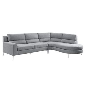 homelegance 103" sectional sofa with chaise end, gray