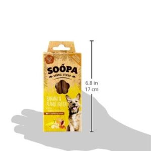 Soopa Grain Free Banana and Peanut Butter Dental Dog Treats, 4 Sticks,100 g (Pack of 1)