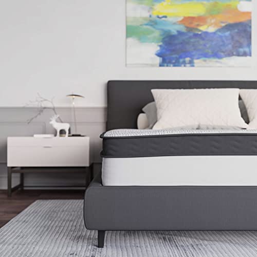 Flash Furniture Capri Comfortable Sleep 12" Hybrid Pocket Spring and Foam Mattress in a Box, Foam Pocket Spring Hybrid Mattress, Pressure Relief, King